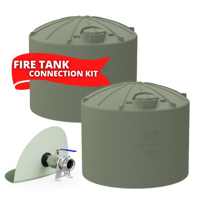 50,000L (2 X 25,000L) RX Plastics Water Tank & Fire Fighting Connectio ...